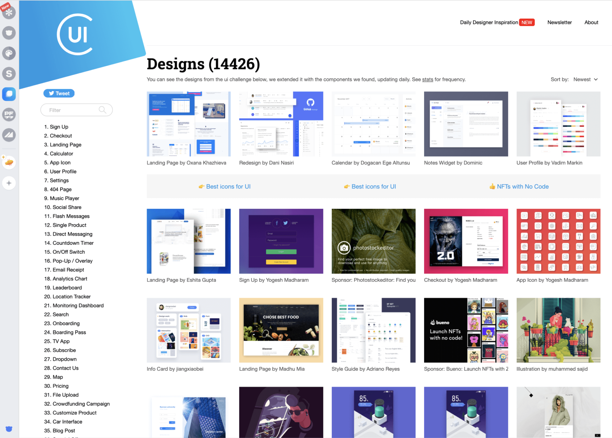 UIデザインの参考になるギャラリーサイト・サービス7選｜Fuyuna Blog